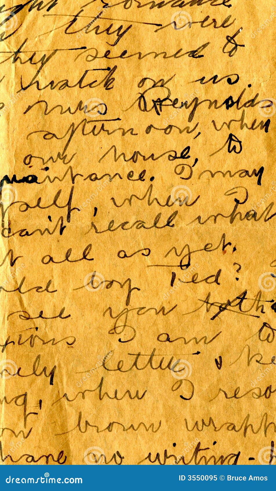 Old Letter Handwriting Detail Royalty Free Stock Photo - Image: 3550095