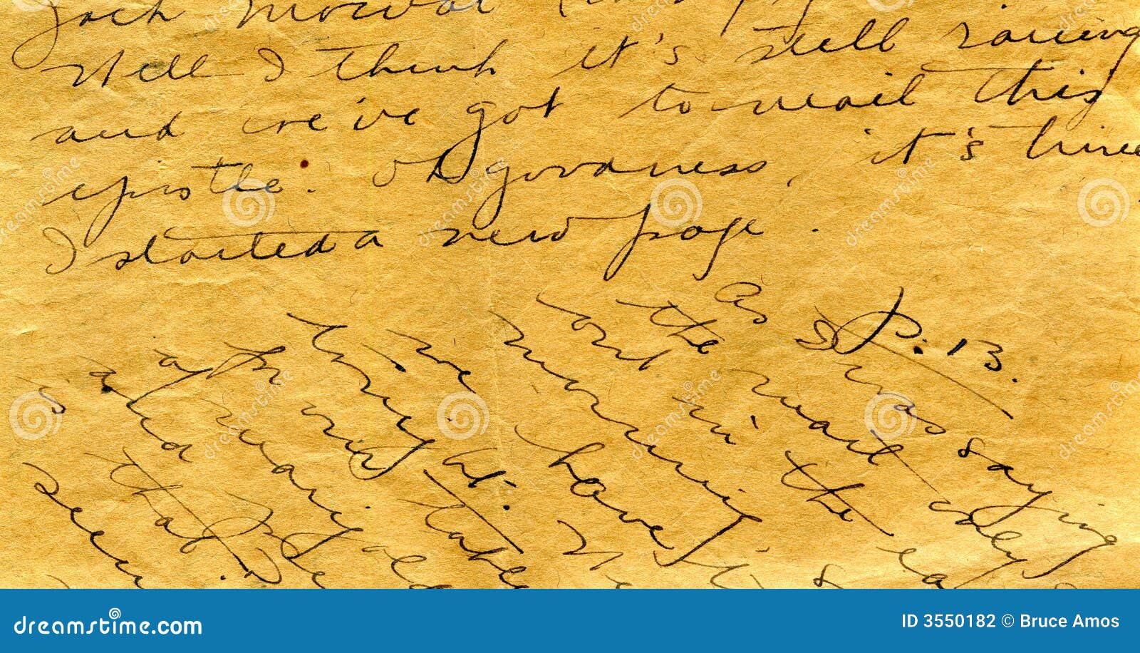 Old Letter Handwriting Detail Stock Photo - Image of letter, note: 3550182