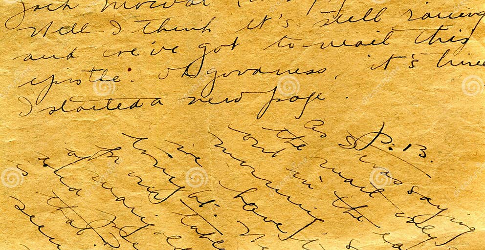 Old Letter Handwriting Detail Stock Photo - Image of letter, note: 3550182