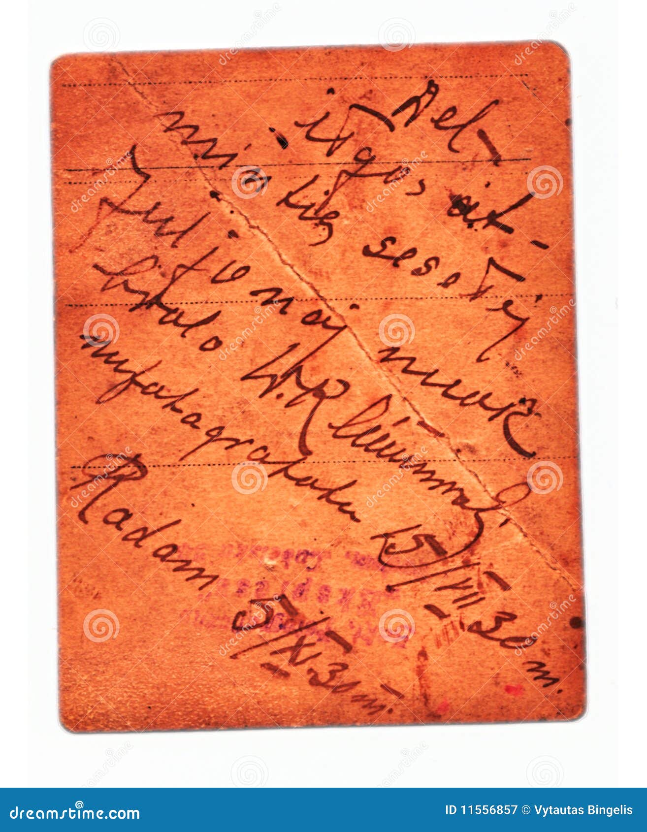 Old Letter / Note Picture. Image: 11556857
