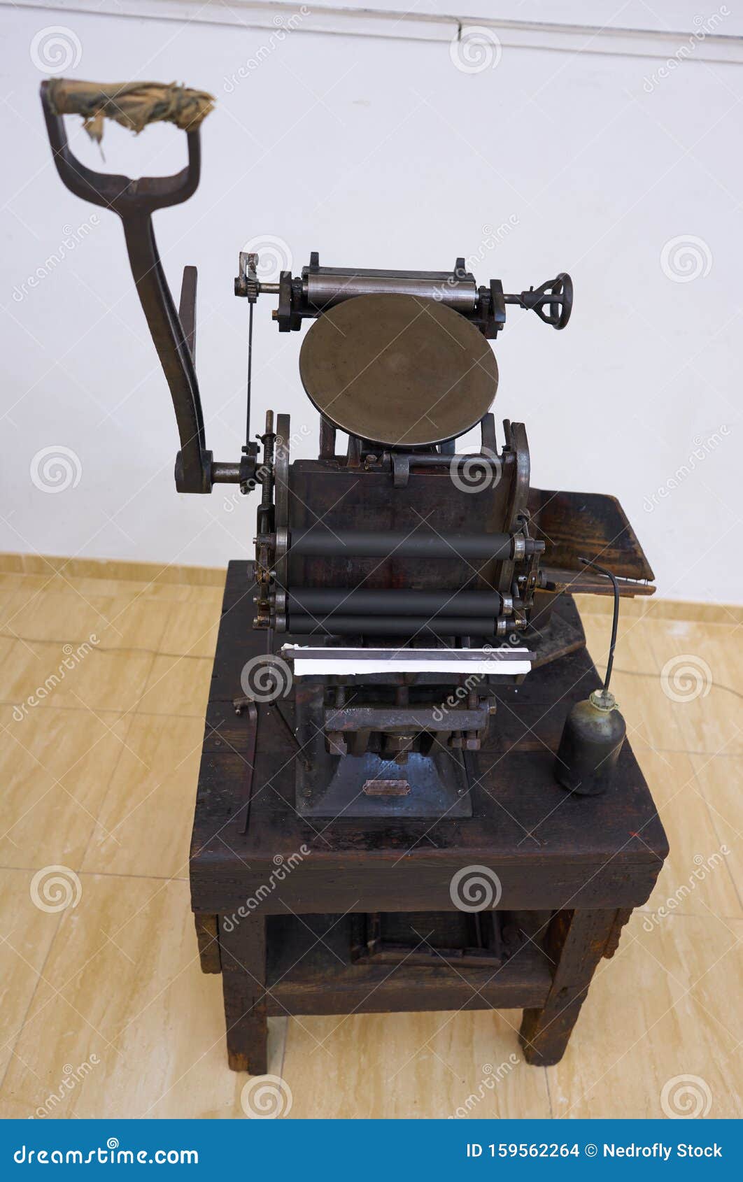 An Old Letterpress Machine in Good Working Condition Stock Photo ...