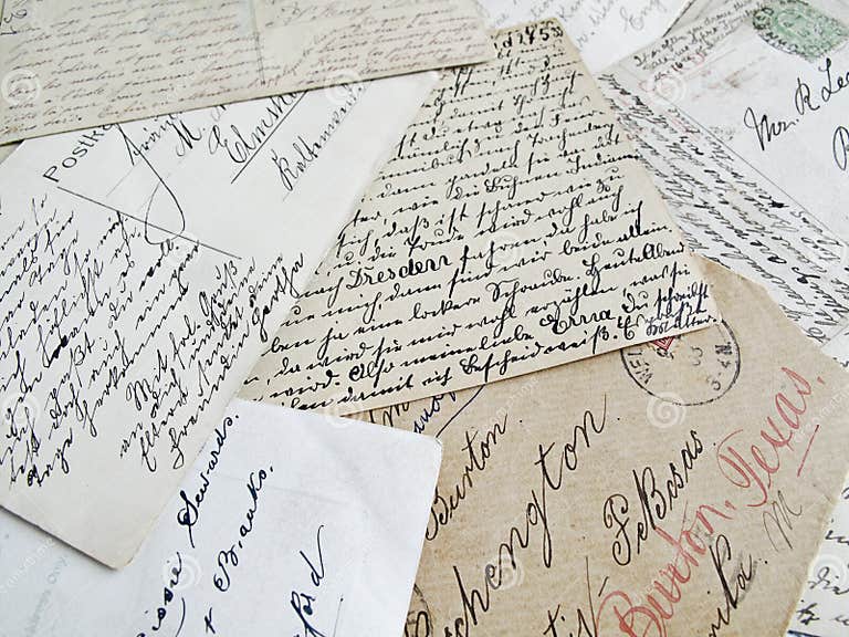 Old letters stock image. Image of letter, mail, text - 10525811