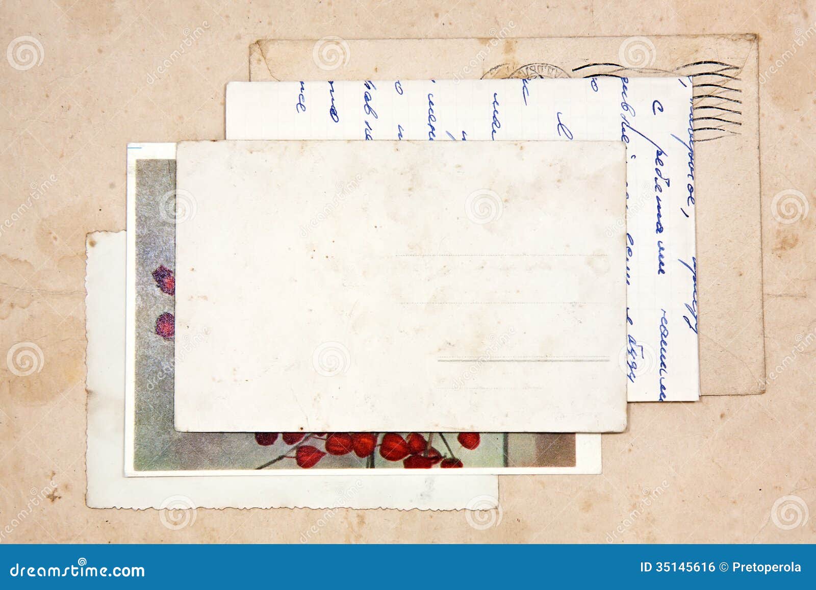 Old Letters, Empty Post Cards Stock Photo - Image of heart, letters ...