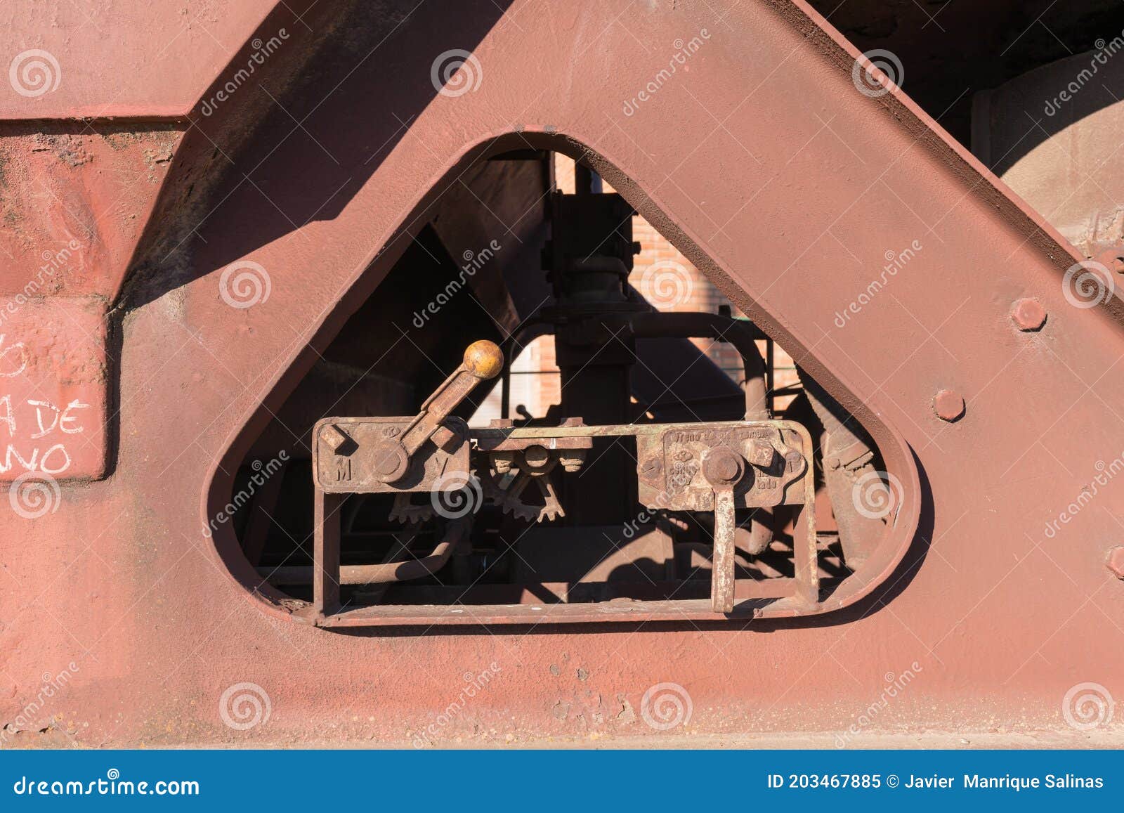 Old Levers from an Old Train Car Stock Image - Image of rusty, levers ...