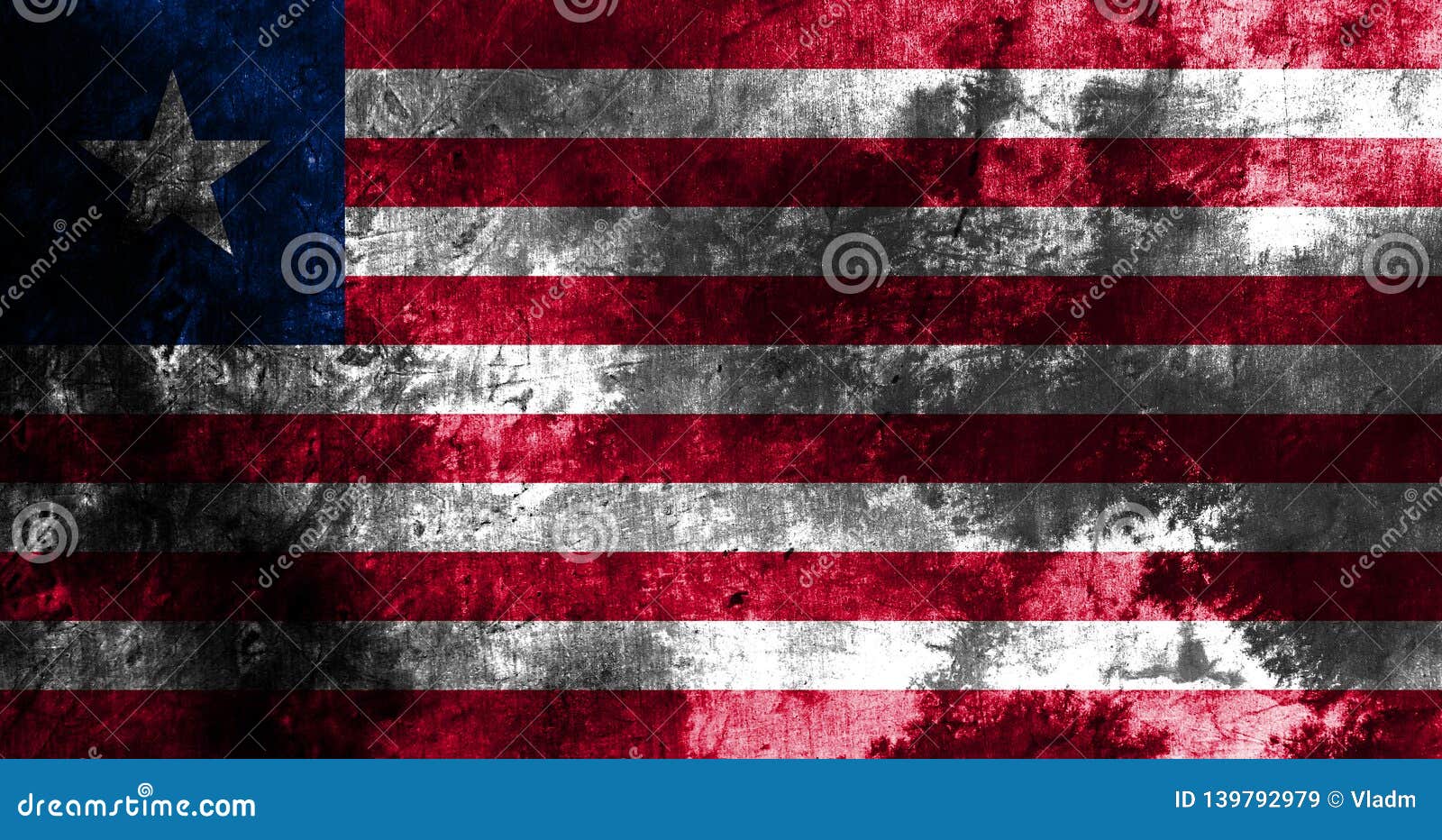 Old Liberia Grunge Background Flag Stock Illustration - Illustration of ...