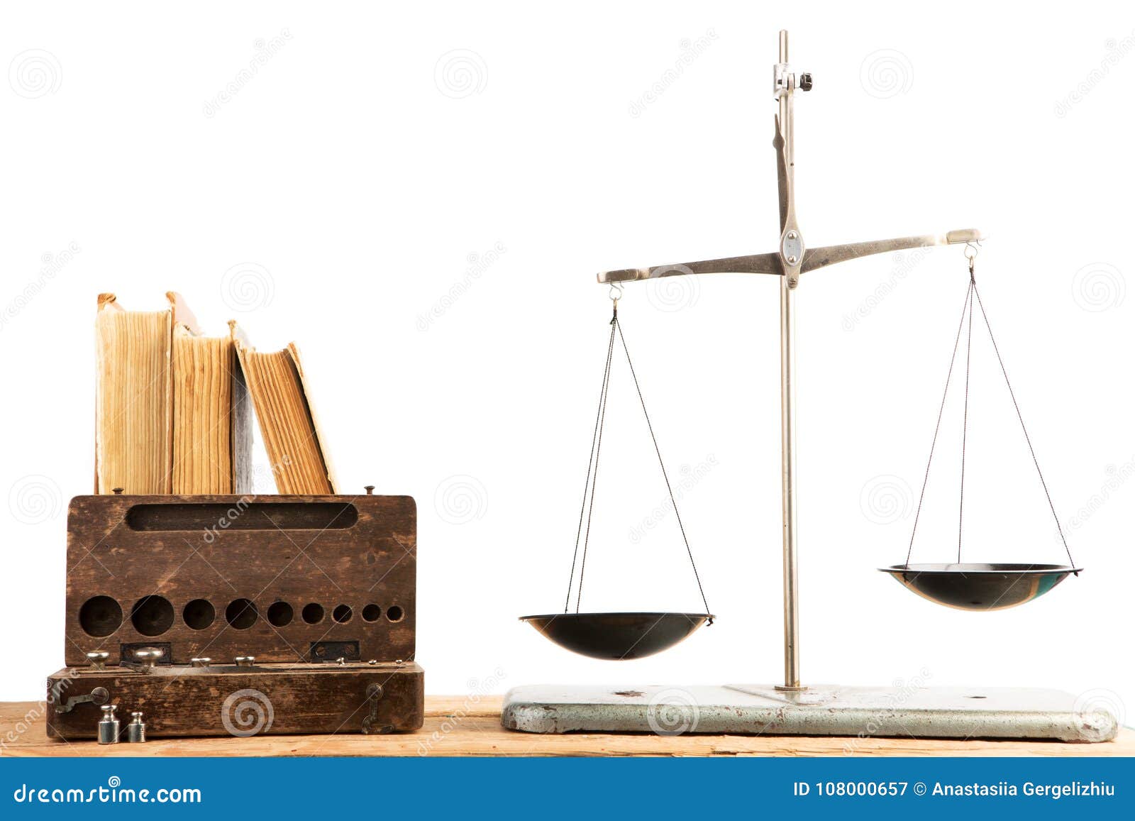Old Libra and Stack of Antique Books Isolated on White Background Stock ...