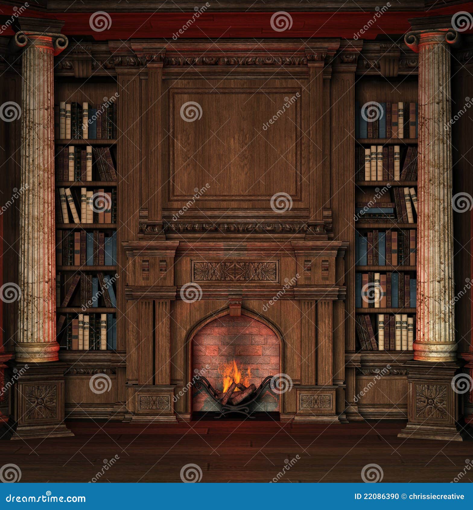 Old Library Stock Photo | CartoonDealer.com #22086390