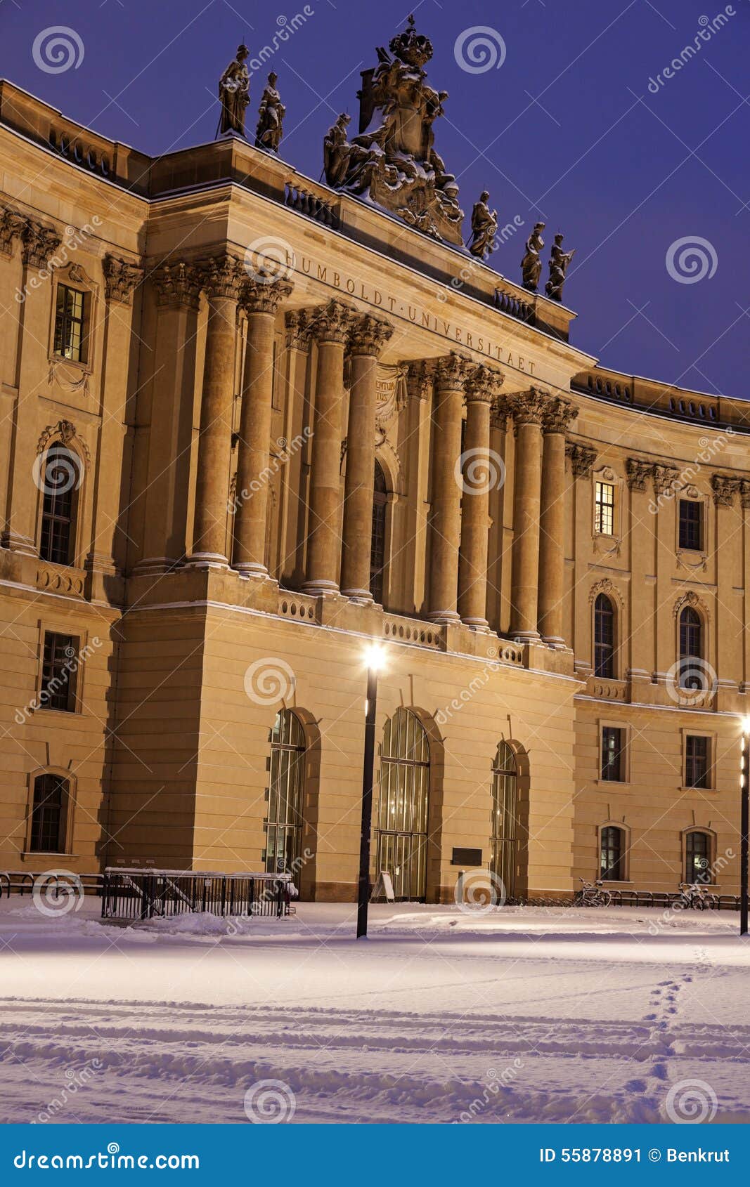 Old Library in Berlin stock image. Image of blue, architecture - 55878891