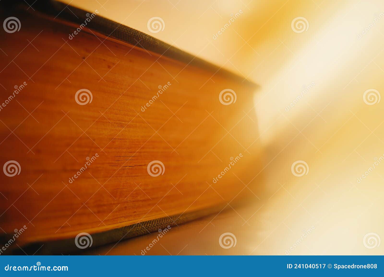 Old Library Book Illuminated by Sun Ray Background Stock Image - Image ...