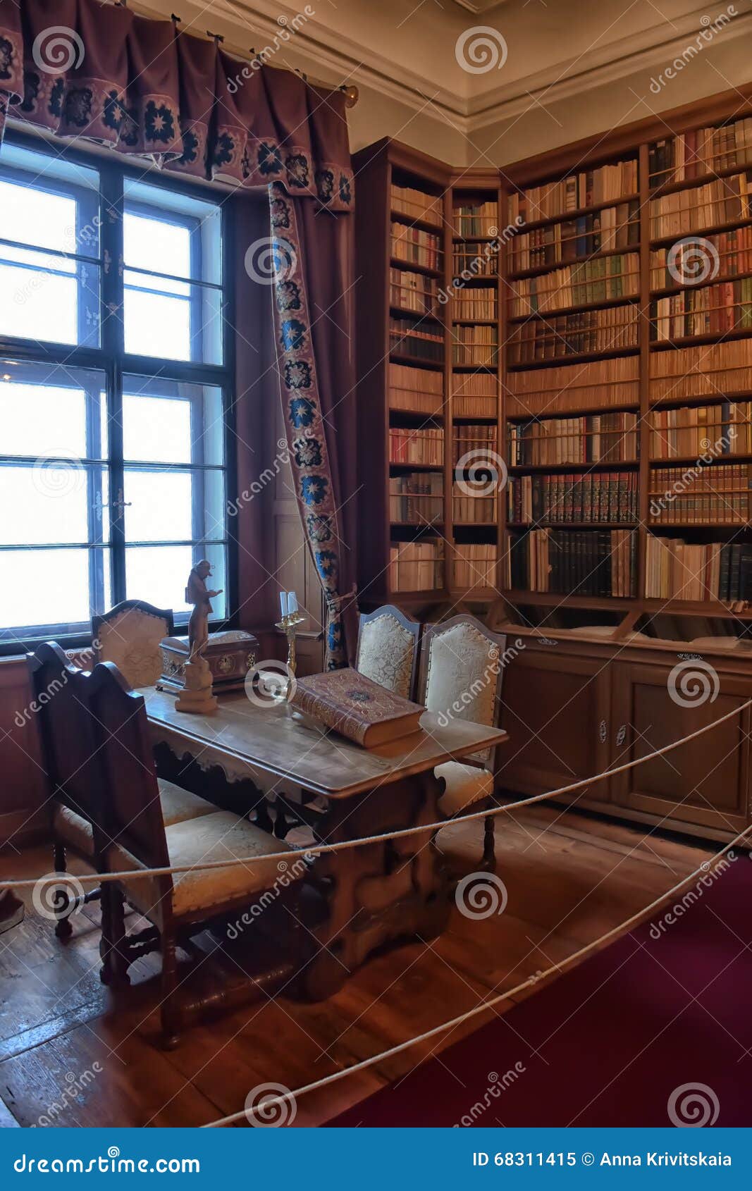 Old library in the castle editorial image. Image of history - 68311415