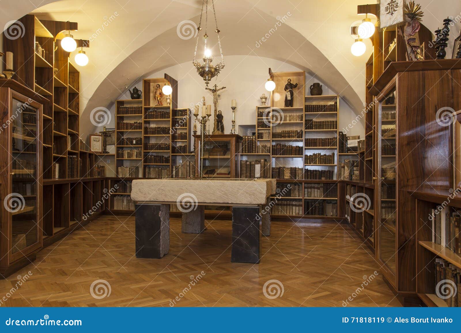 Old library in church stock image. Image of booksin, church - 71818119
