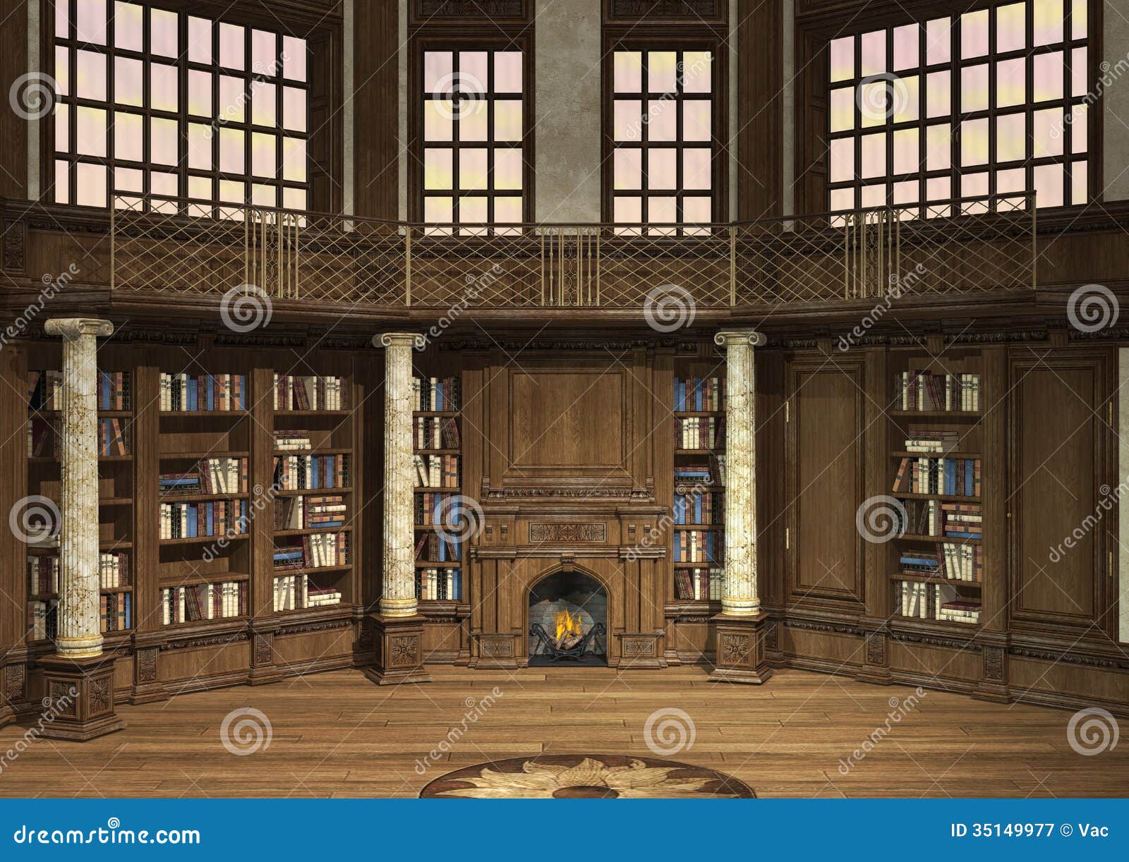 Old Library stock illustration. Illustration of furniture - 35149977