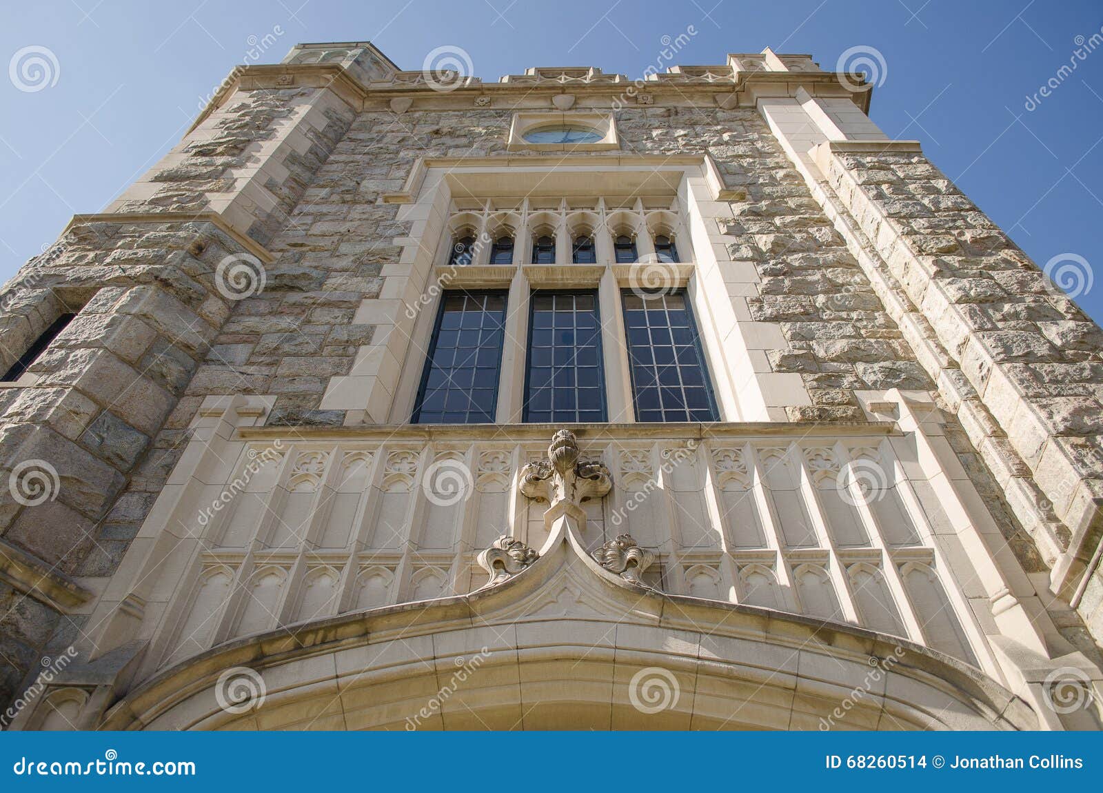 An Ornate Gothic Architecture Library Entryway Stock Photo - Image of ...