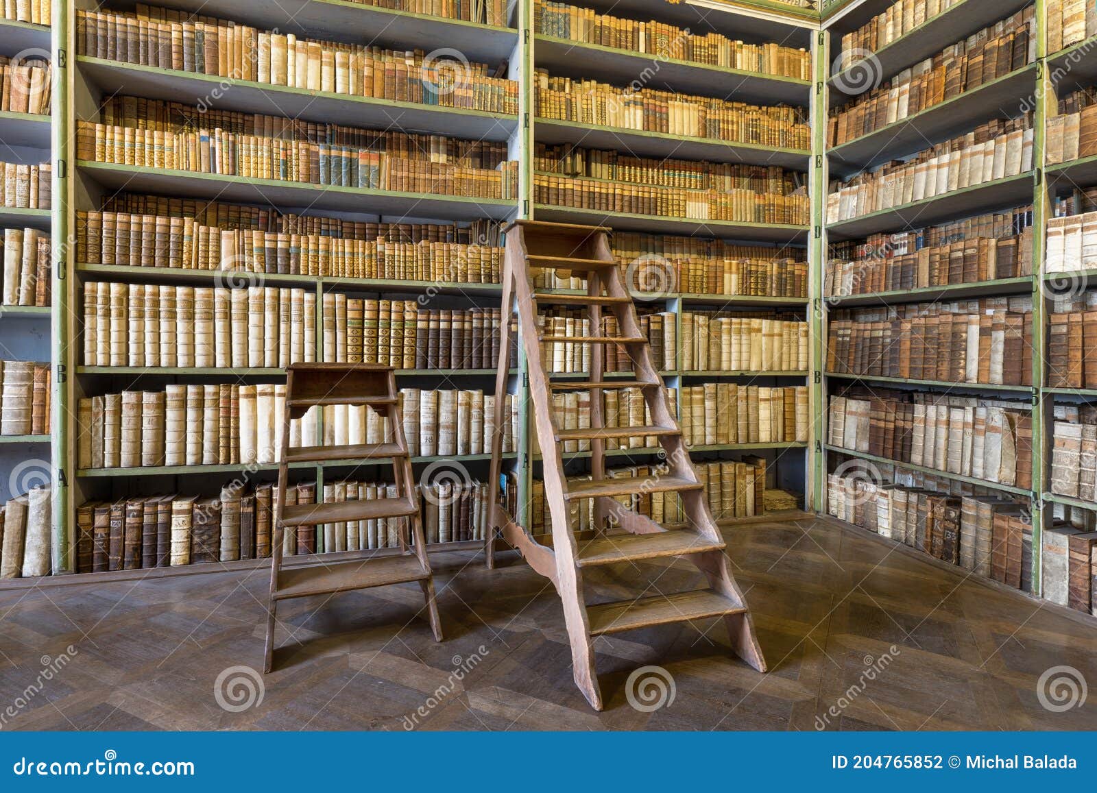 Old Library Inside the Monastery. Visitors Can See the Unique Replica ...