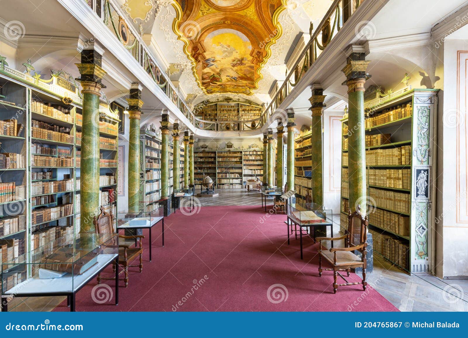 Old Library Inside the Monastery. Visitors Can See the Unique Replica ...