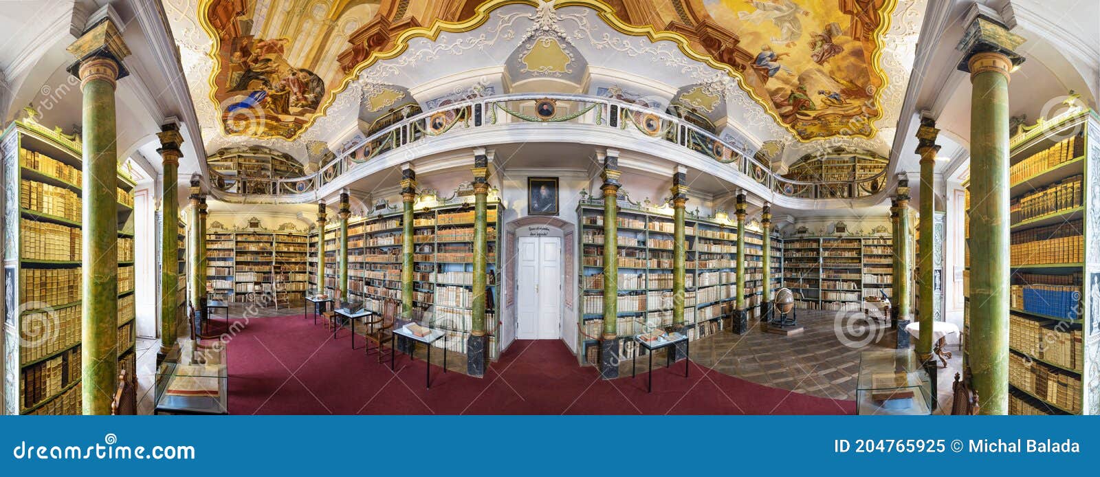 Old Library Inside the Monastery. Visitors Can See the Unique Replica ...