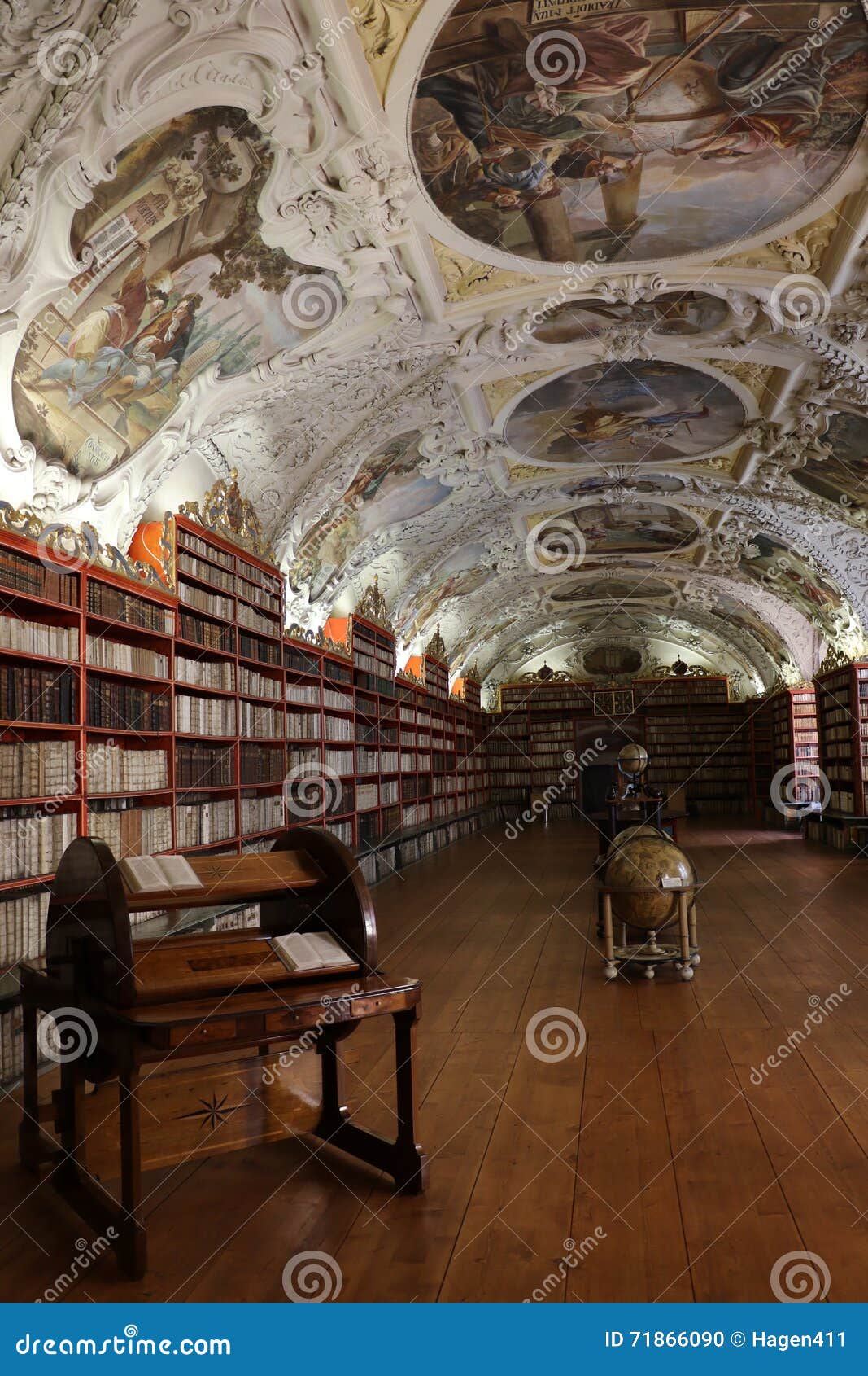 Old Library in Prague stock photo. Image of bohemia, czech - 71866090