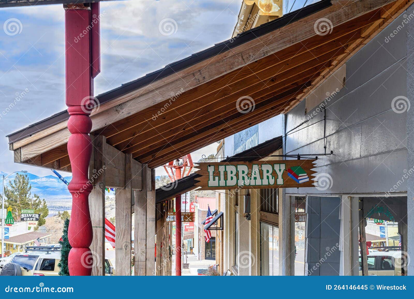 Old Library Sign in Nevada, the USA Editorial Image - Image of city ...