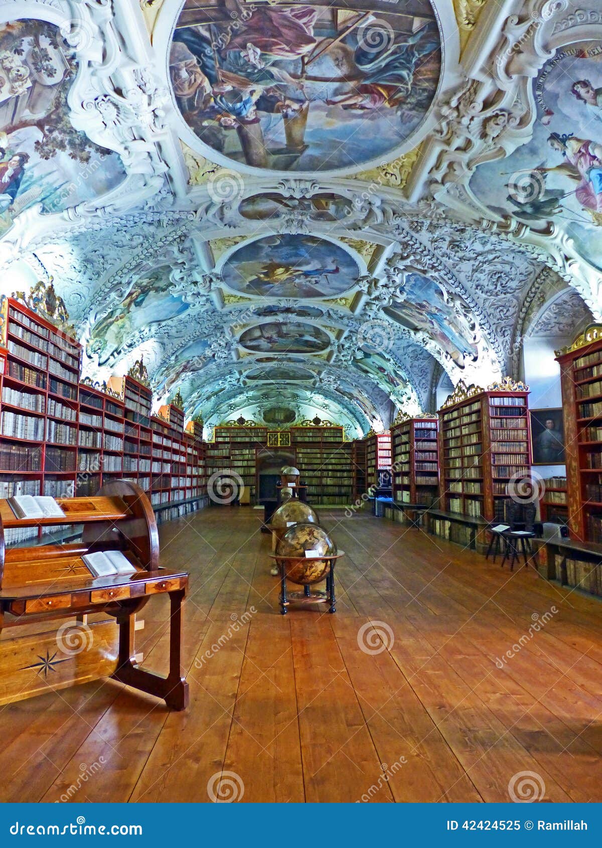 Old Library of the Strahov Monastery in Prague Editorial Image - Image ...