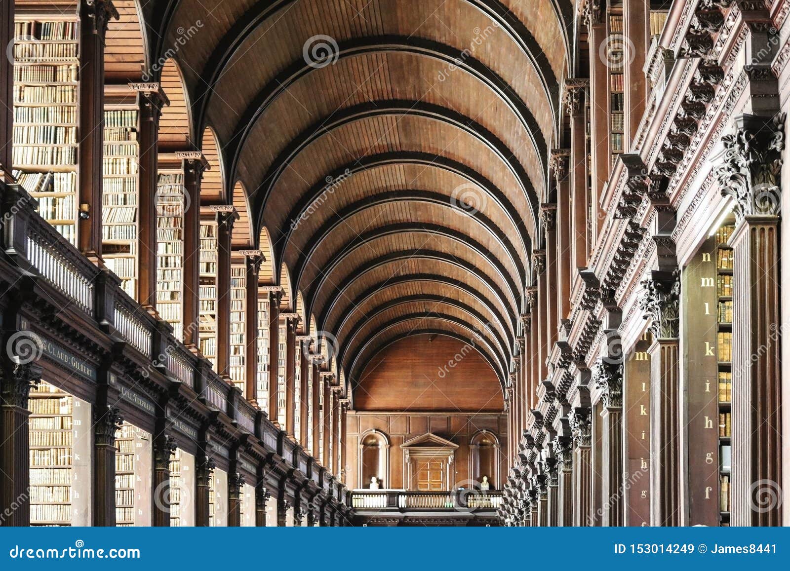 The Old Library of Trinity College in Dublin. Stock Image - Image of ...