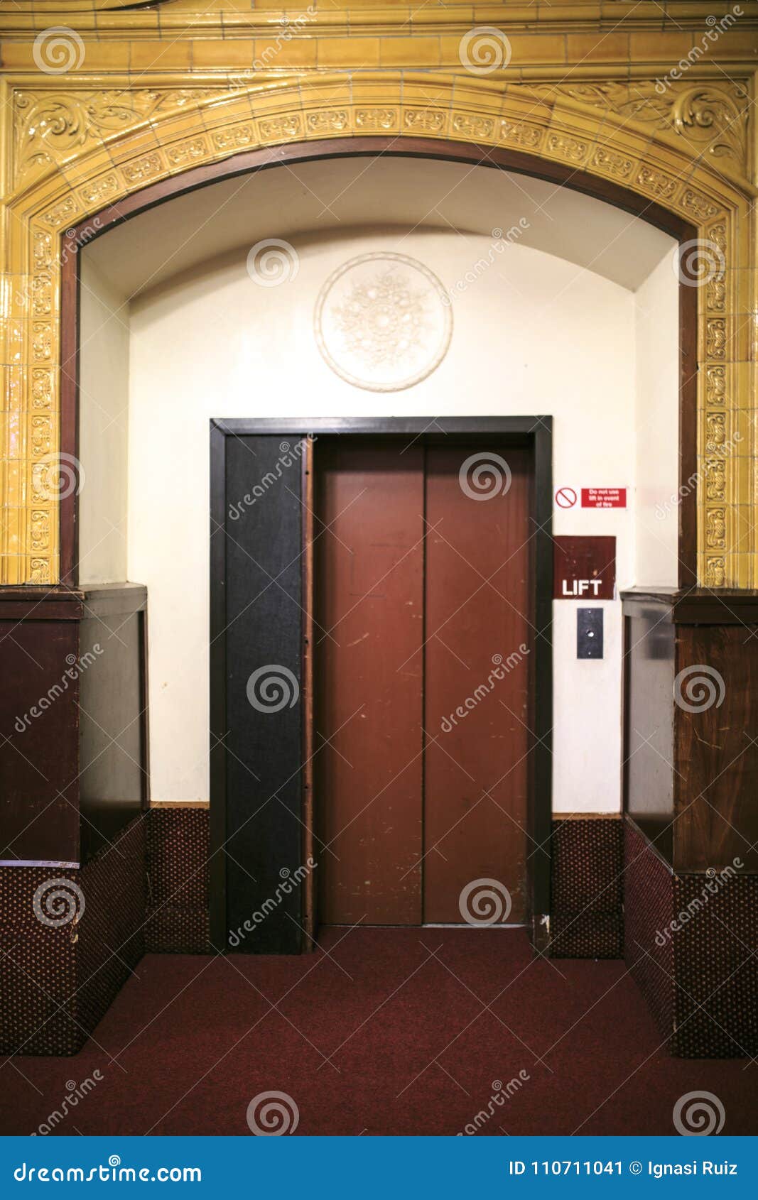 Old lift in a old build stock image. Image of lift, panel - 110711041