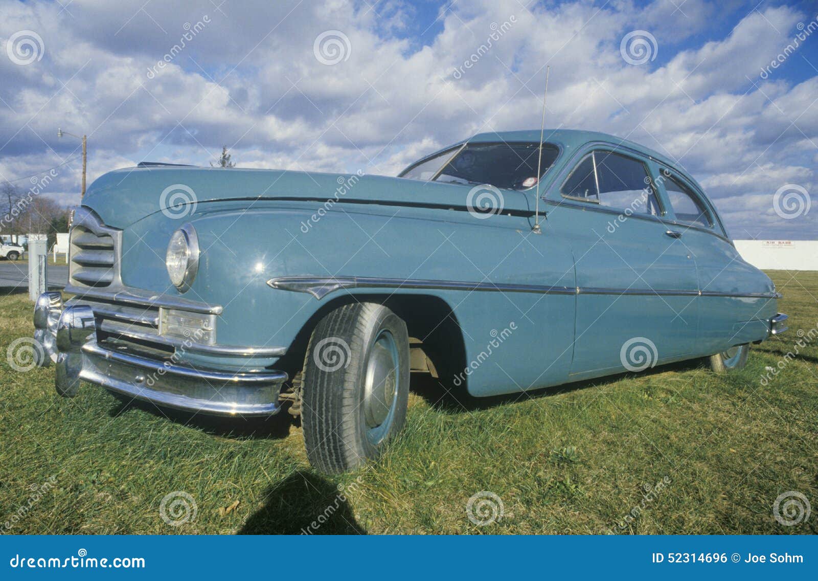 An old light blue car editorial photo. Image of field - 52314696