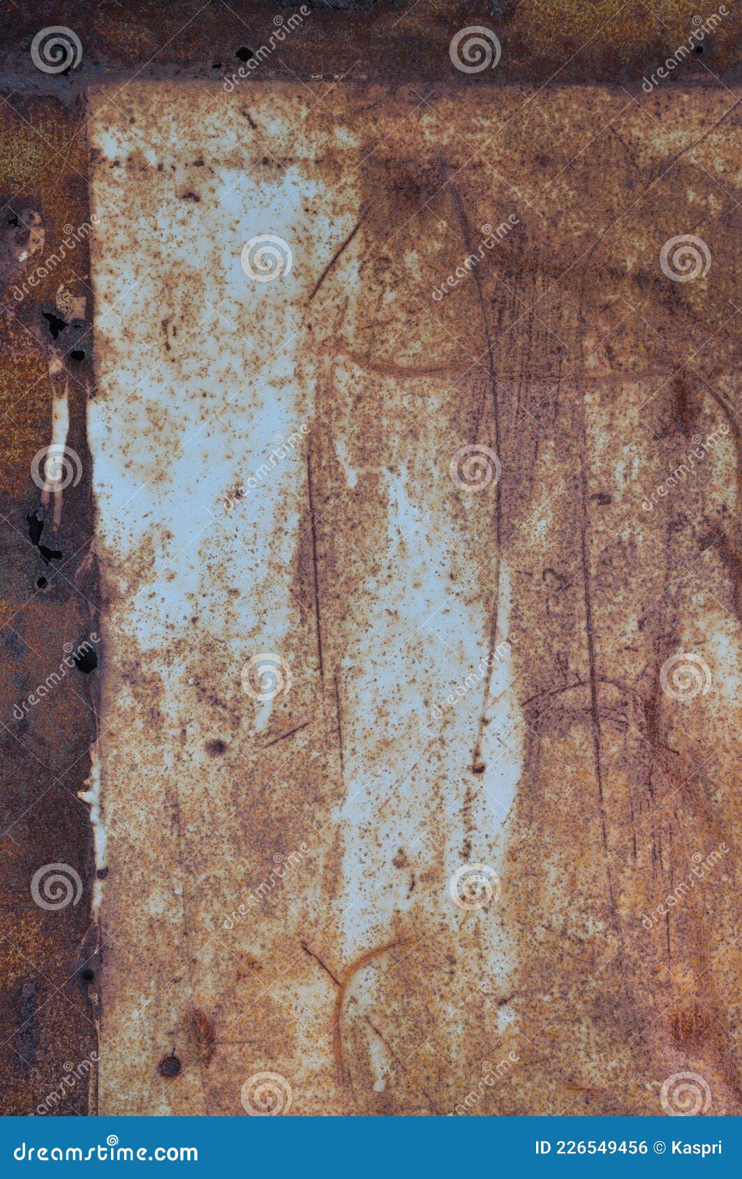 Old Light Blue Painted Grey Rusty Rustic Rust Iron Metal Frame ...