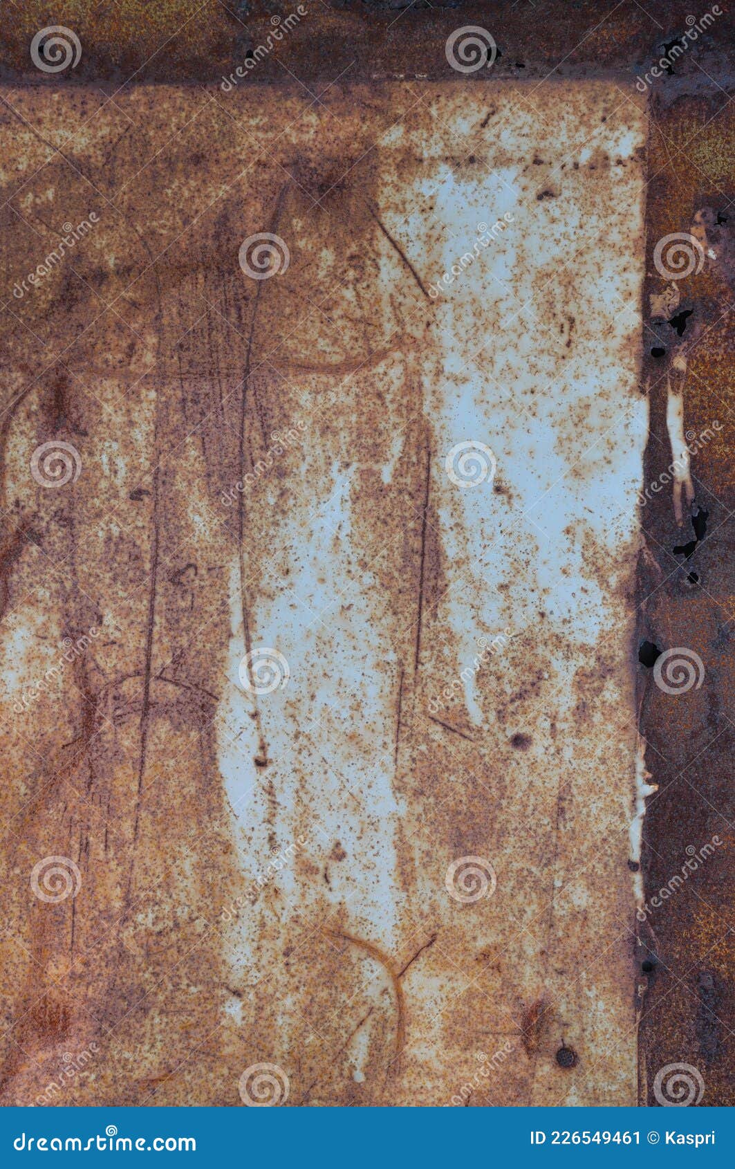 Old Light Blue Painted Grey Rusty Rustic Rust Iron Metal Frame ...