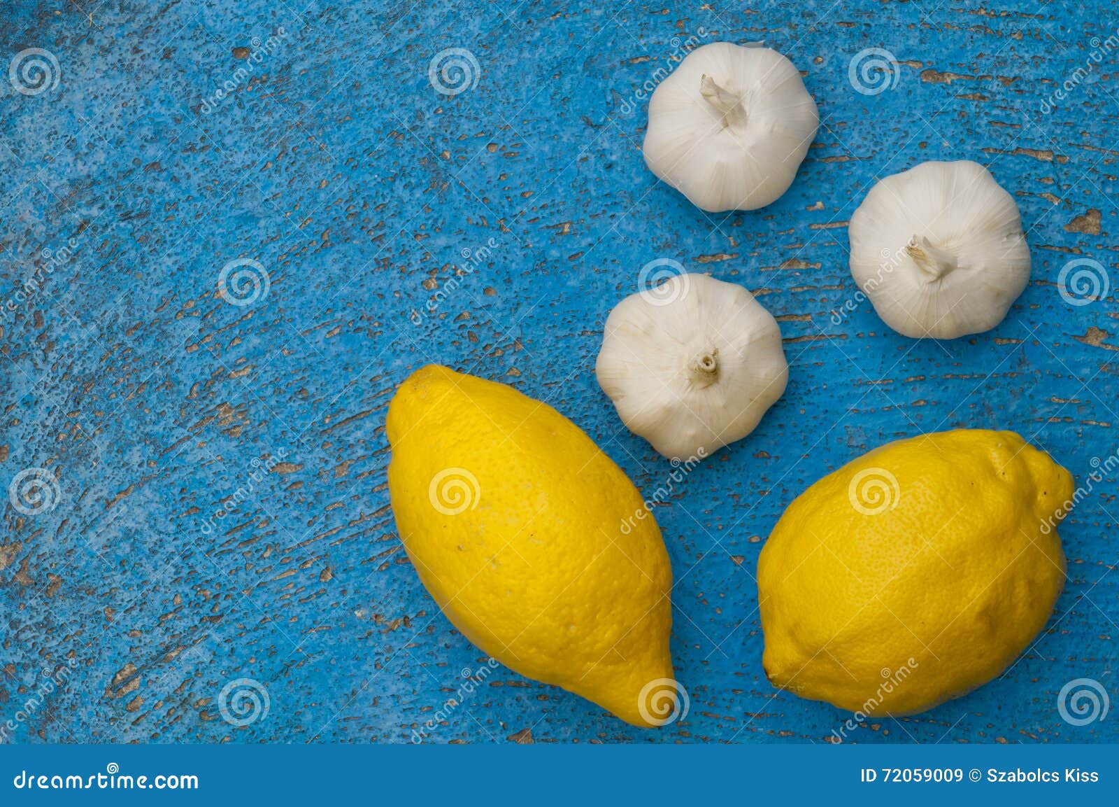 Old Light Blue Textured Background with Lemons Turquoise Background ...