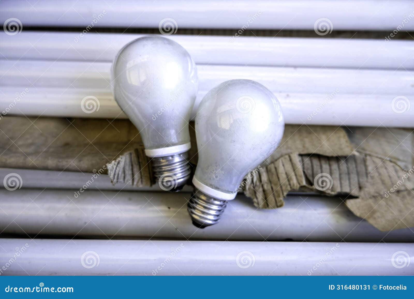 Old Light Bulbs in the Trash Stock Image - Image of garbage, power ...
