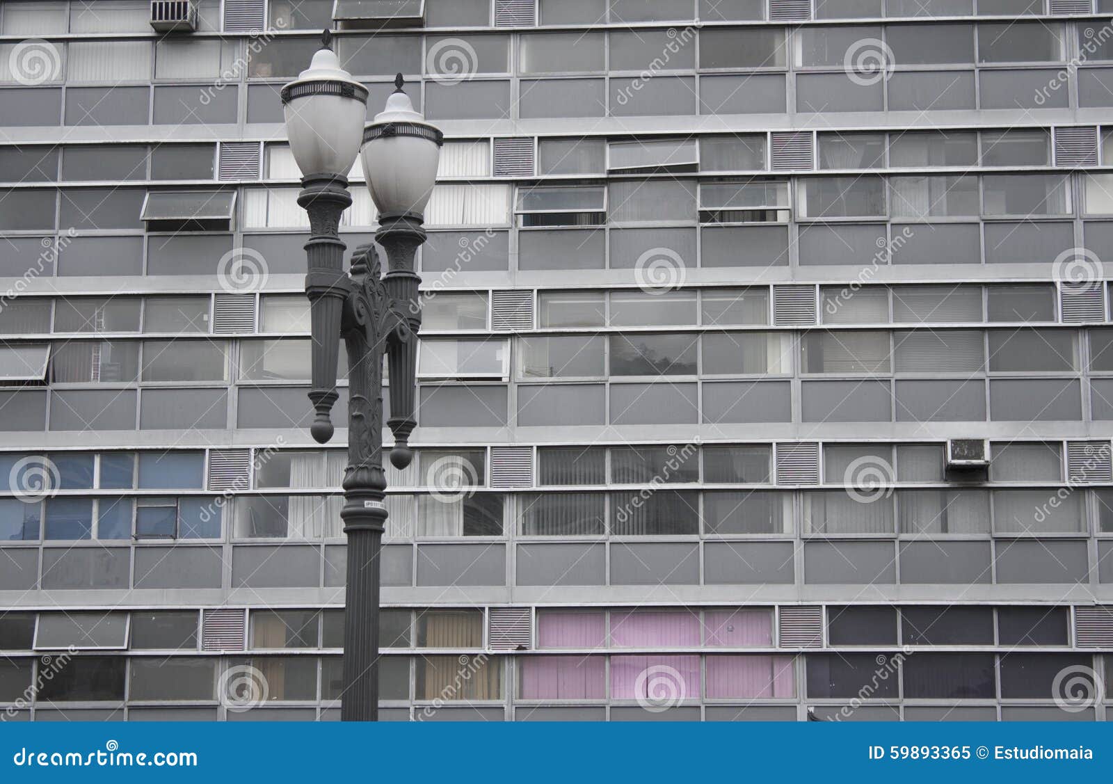 Old Light Pole in Front of a Window Texture Stock Image - Image of city ...