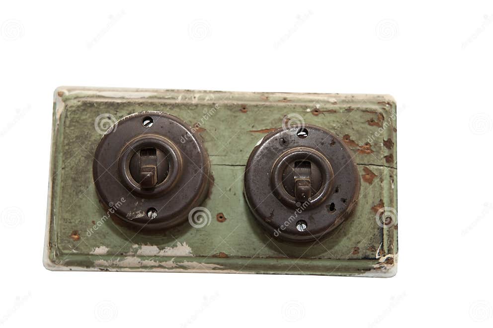 Old Light Switch stock photo. Image of power, grunge - 37632976