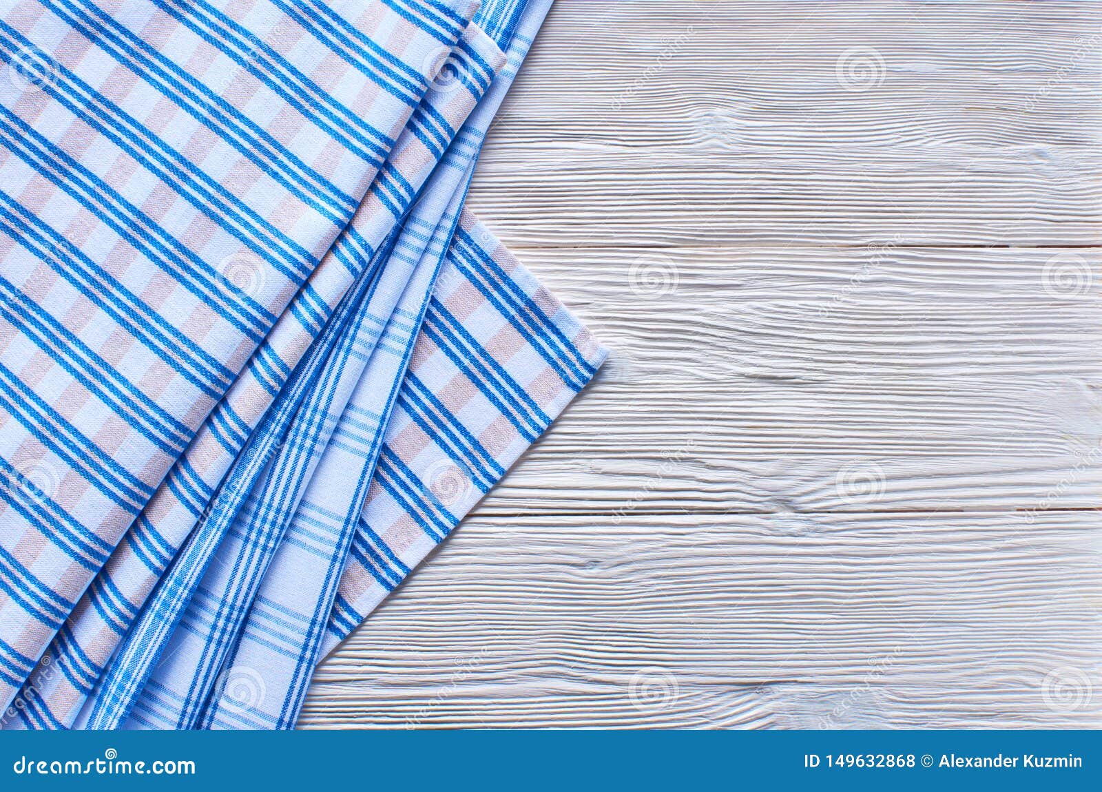 Old Light Wooden Background. Wooden Table with Blue and White Kitchen ...