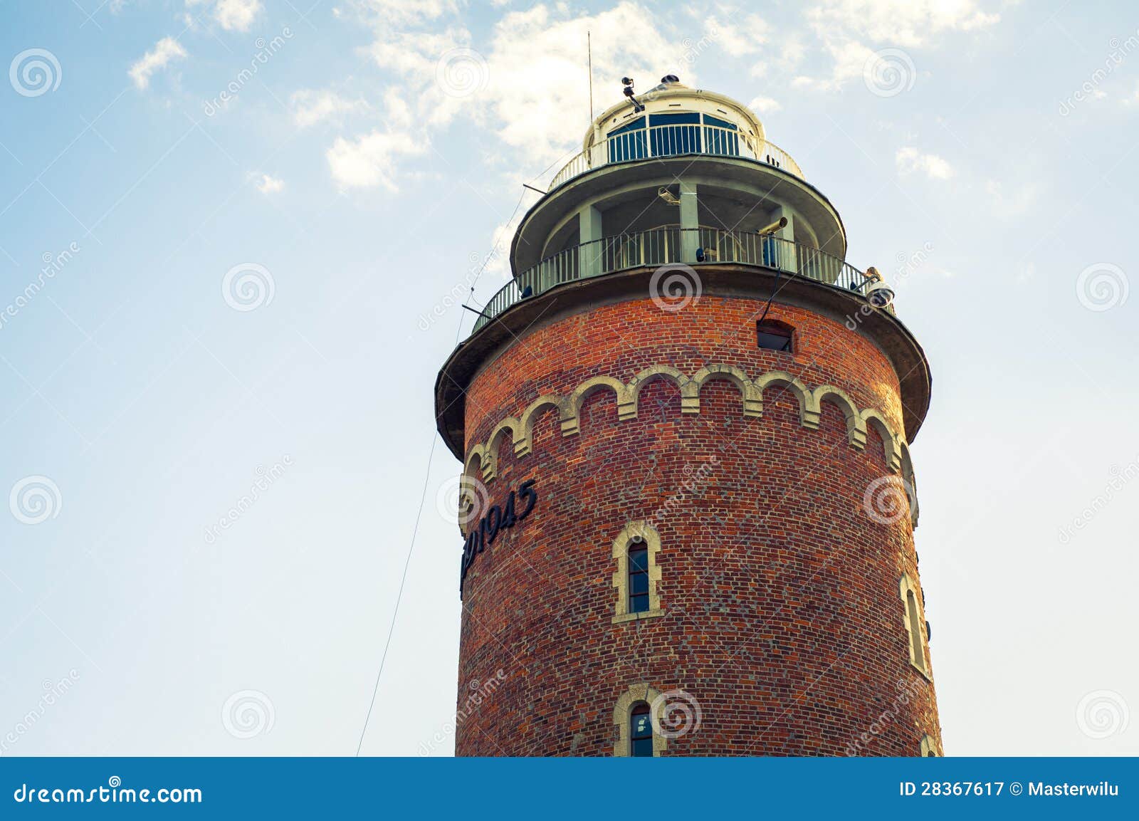 Old lighthouse stock image. Image of 1945, clouds, blue - 28367617