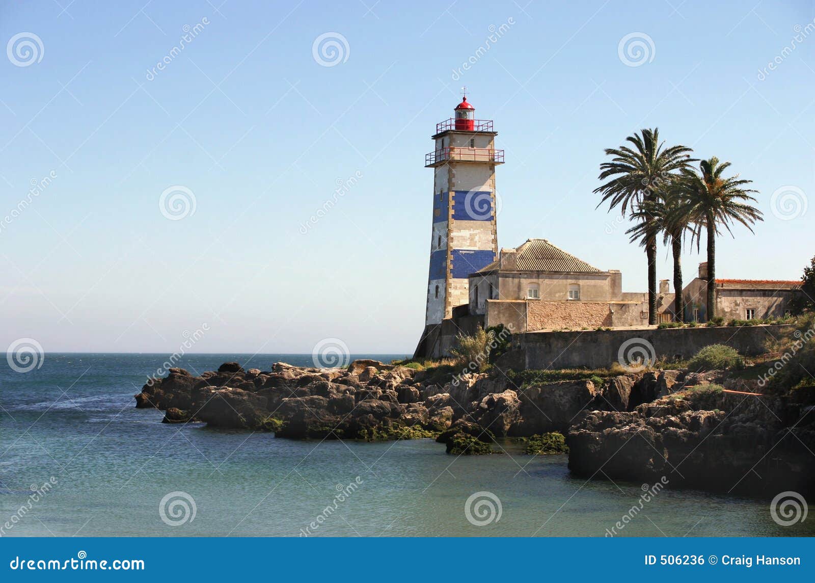 The Old Lighthouse stock photo. Image of nostalgia, trees - 506236
