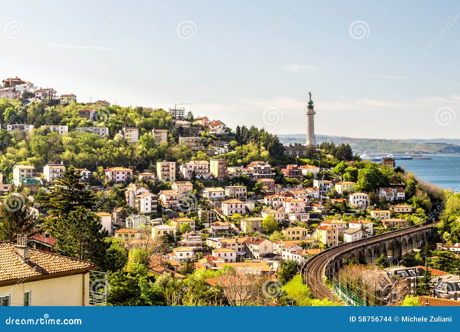 Old Lighthouse in the Bay of Trieste Stock Photo - Image of lighthouse ...