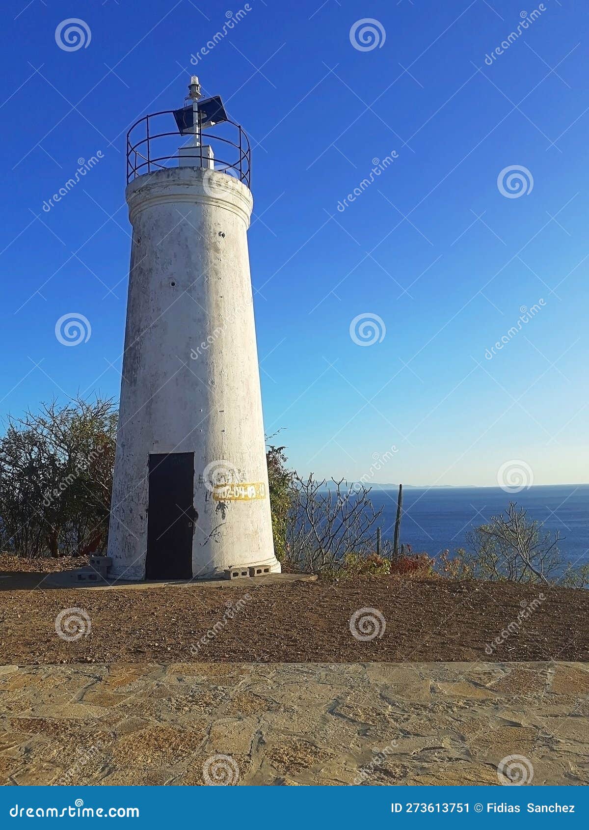 Old Lighthouse with Impressive View of the Pacific Ocean Stock Image ...