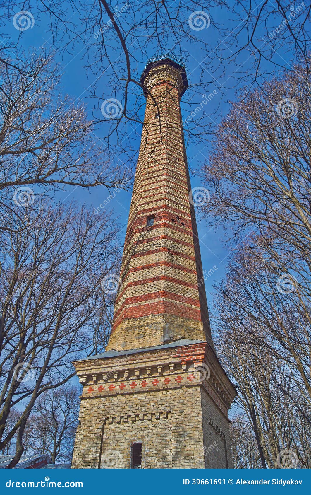 Old Lighthouse and Its Architectural Elements. Stock Image - Image of ...