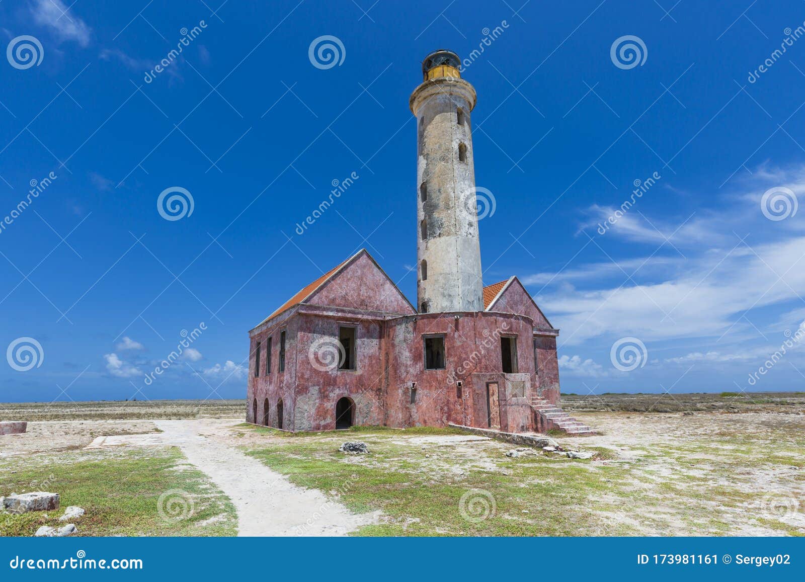 Old Lighthouse on Klein Curacao Stock Image - Image of klein ...