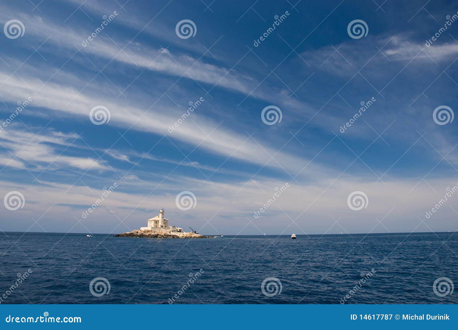 Old Lighthouse on Little Island Stock Image - Image of lighthouse ...