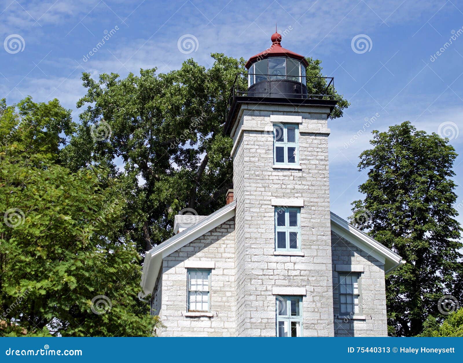 Old Lighthouse stock image. Image of blue, stone, lighthouse - 75440313