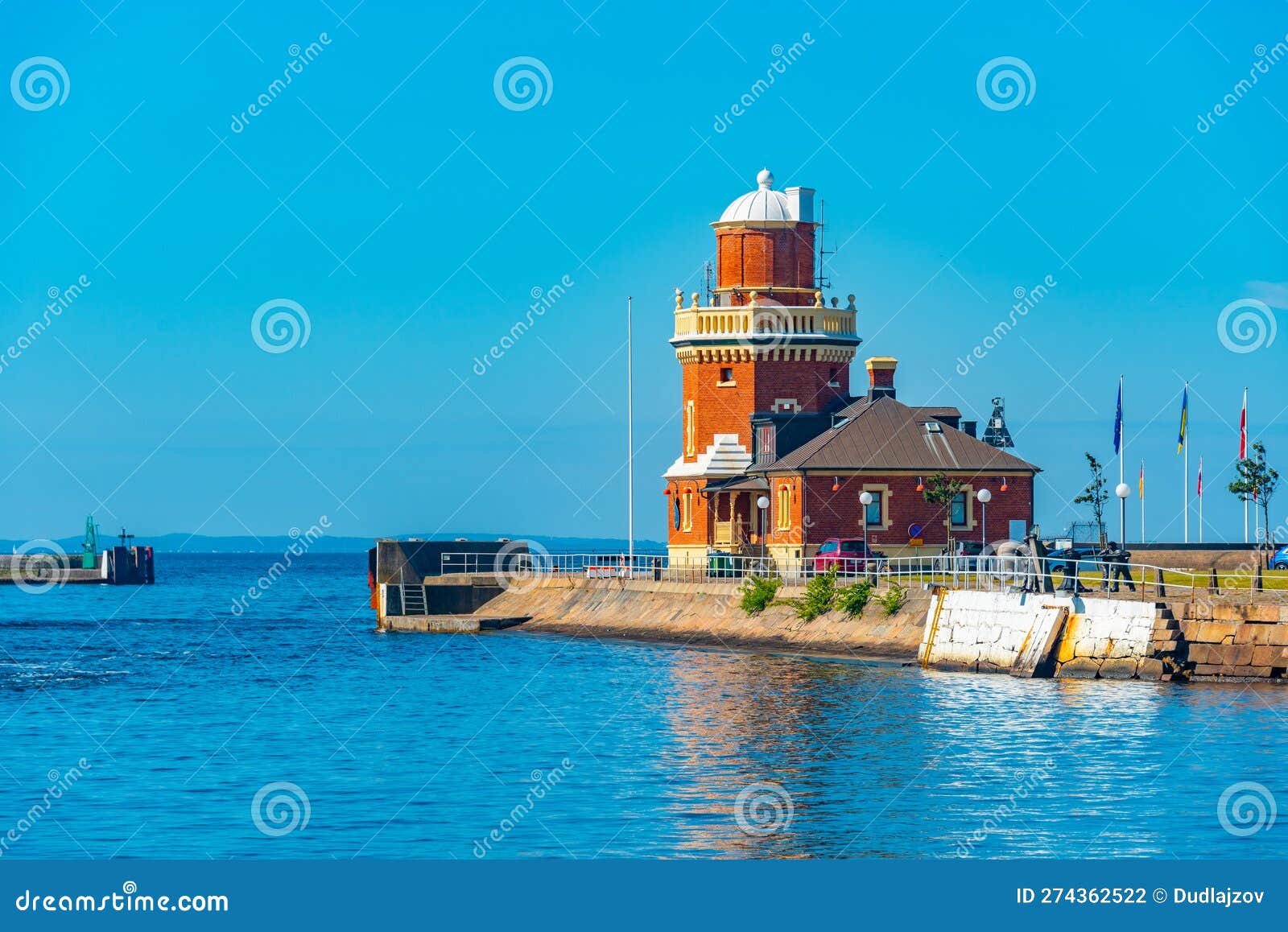 Old Lighthouse in Swedish Town Helsingborg Stock Photo - Image of coast, outdoor: 274362522