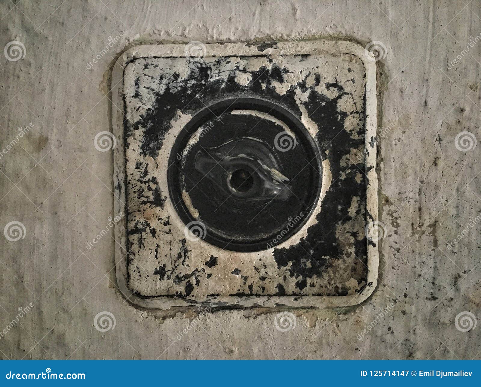 Old lighting button stock image. Image of switch, retro - 125714147