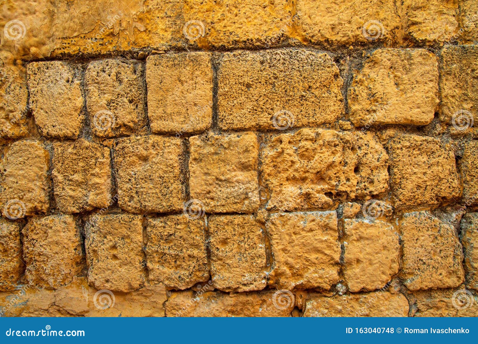 Old limestone brick wall stock photo. Image of textured - 163040748
