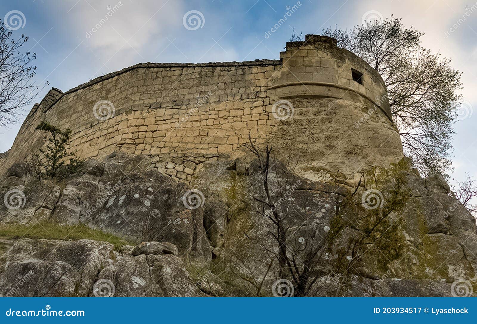 Old Limestone House on a Cliff on the Edge of a Cliff Stock Image ...