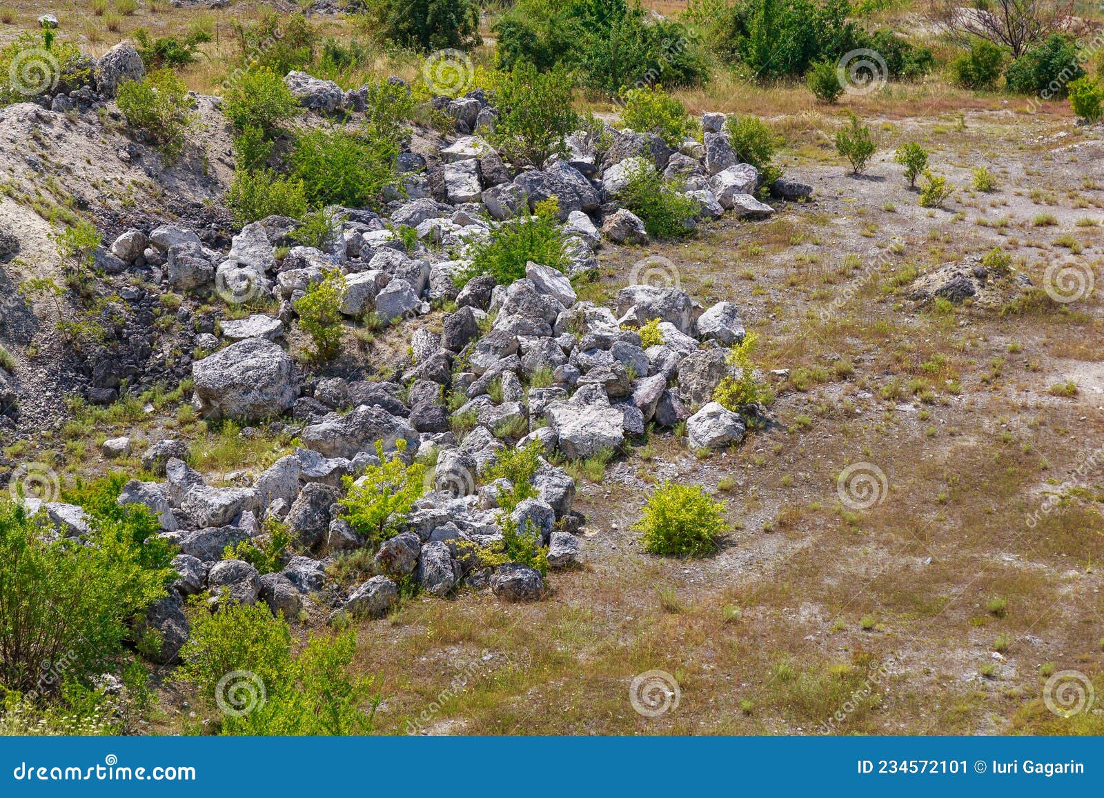 An Old Limestone Mining Site. Natural Stone Stock Image - Image of ...
