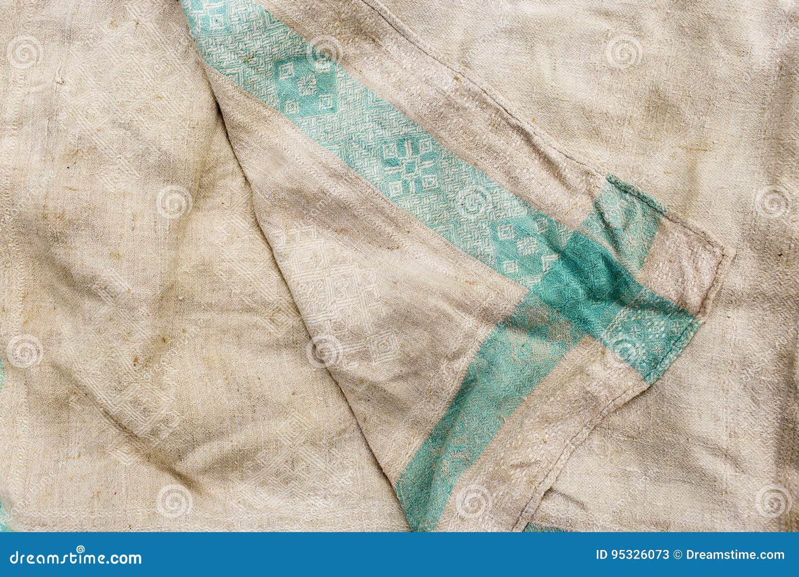 Old Linen Tablecloth, Ancient Weaving. Stock Image - Image of patterns ...