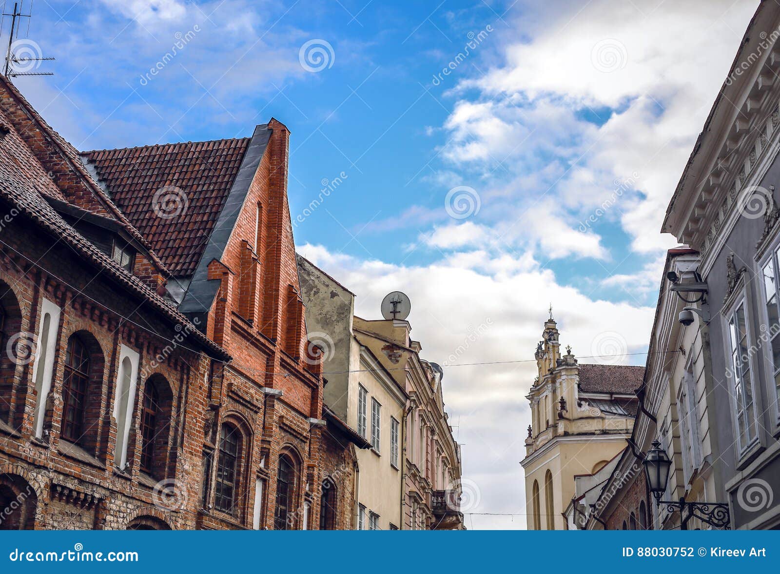 Old Lithuanian Architecture of the Vilnius City. Stock Photo - Image of ...
