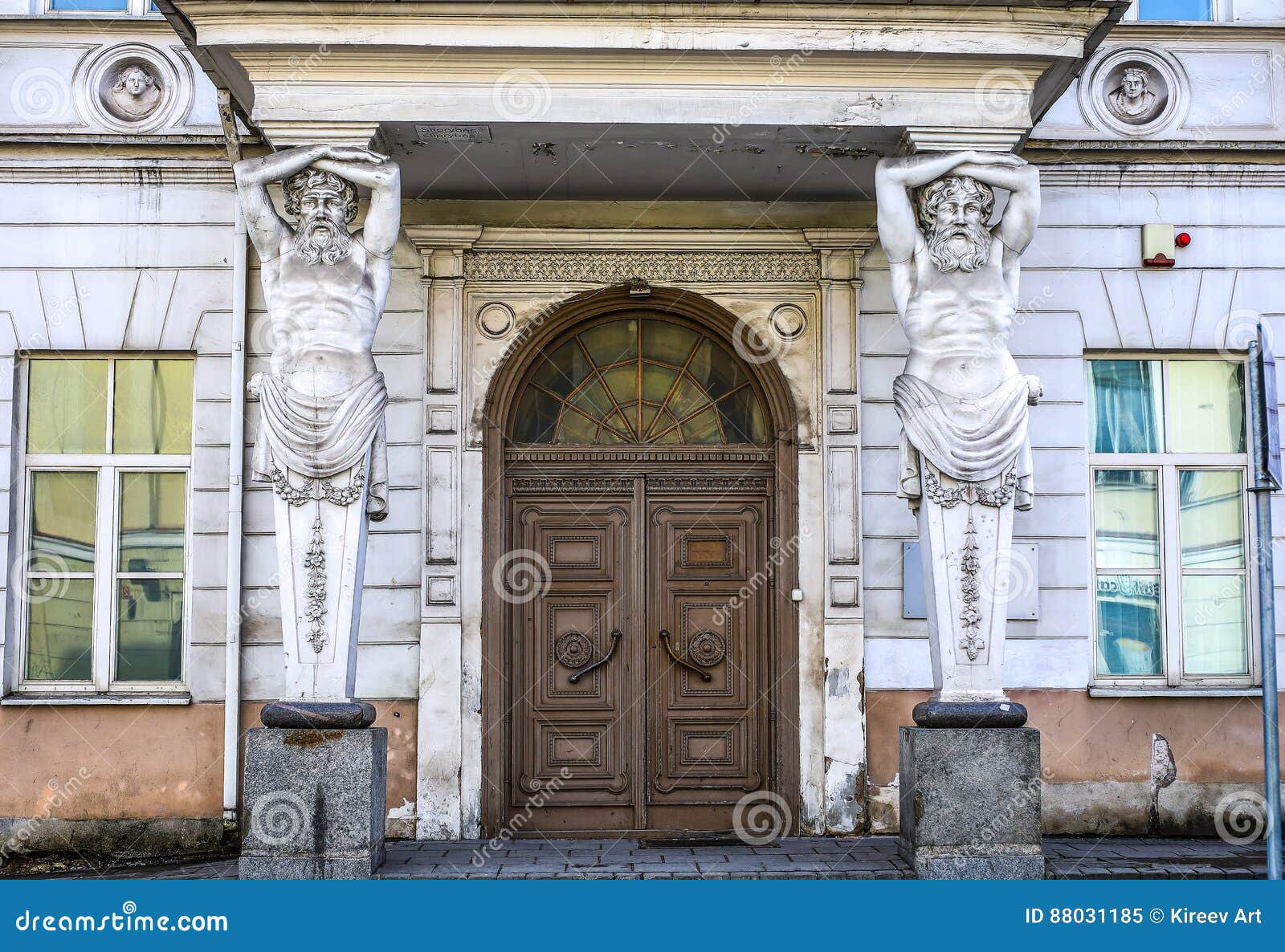 Old Lithuanian Architecture of the Vilnius City. Stock Image - Image of ...