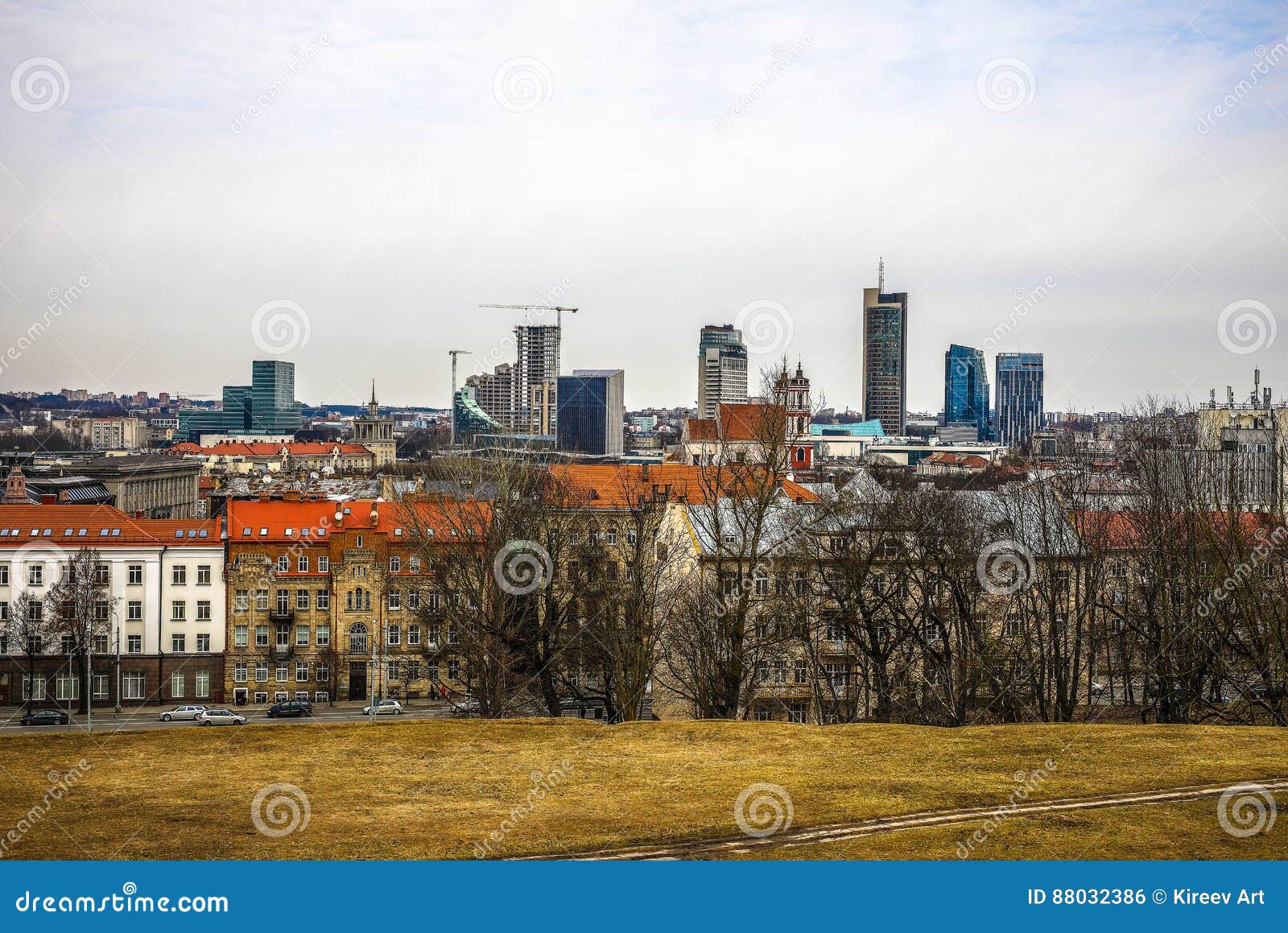 Old Lithuanian Architecture of the Vilnius City. General Top View ...